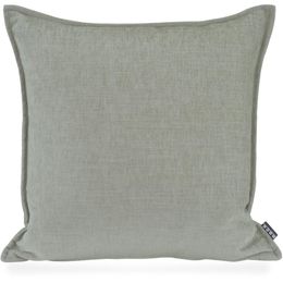 HOCK Dekokissen &raquo;Lucky&laquo; Sofakissen inkl. F&uuml;llung, 70x40cm, einfarbig, creme ecru, Dekokissen gr&uuml;n Polyester