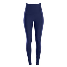 WINSHAPE Damen Leggings &raquo;Functional Comfort HWL112C&laquo; Bauch-Weg-Effekt durch High Waist-Bund blau M, Normalgr&ouml;&szlig;en