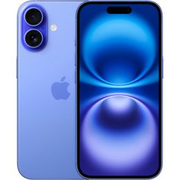 Apple Smartphone &raquo;iPhone 16&laquo; Ultramarin blau Robustes iPhone 16 Design mit 6,1" Super Retina XDR Display & Aluminium in Raumfahrt-Qualit&auml;t. Ceramic Shield: 