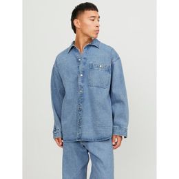 Jack & Jones Jack & Jones Herren Langarmhemd &raquo;JORSANTORINI DENIM OVERSHIRT LS SN&laquo; blau M, N-Gr