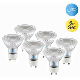 N&auml;ve n&auml;ve LED-Leuchtmittel &raquo;Marla&laquo; GU10 6 Stk. Warmwei&szlig; 6er Set GU10/5W warmwei&szlig; 3000K 450lm nicht dimmbar d: 5cm wei&szlig;