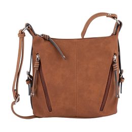 Tom Tailor Damen Tom Tailor Umh&auml;ngetasche &raquo;CAIA Cross bag M&laquo; mit sch&ouml;nen Details braun