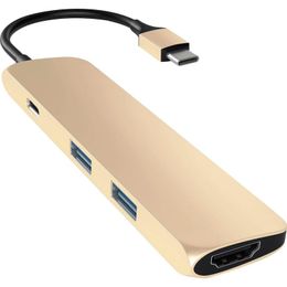 Satechi Adapter &raquo;Type-C Slim Multi-Port Adapter 4K&laquo; gold Aluminium