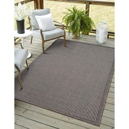 MyFlair Teppich &raquo;Natura, LAGERR&Auml;UMUNG!&laquo; rechteckig 6 mm H&ouml;he Uni Farben, mit Bord&uuml;re, Outdoor geeignet, Balkon, Terrasse schwarz Polypropylen