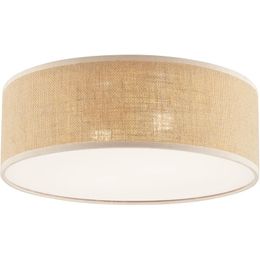 OTTO home Deckenleuchte &raquo;Mikka&laquo; E27 1 Stk. mit Leinenstoffschirm, H&ouml;he 14 cm, E27, Leinen, Deckenlampe beige