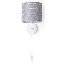 Paco Home Wandleuchte &raquo;Stella 401&laquo; E14 Stecker Flur Lampe Wohnzimmer &acirc;&circ;...18cm Skandi Stil Kabel 3m E14 wei&szlig;