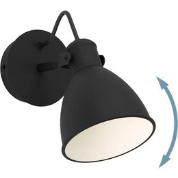 Eglo Deckenleuchte &raquo;SAN PERI 1&laquo; GU10 1 Stk. Wandlampe Industrial Wandstrahler, Flur und Wohnzimmer Lampe schwarz