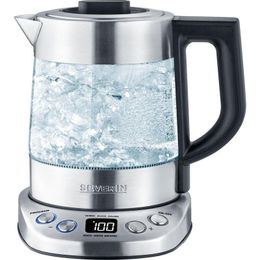 Severin Wasser-/Teekocher &raquo;WK 3473&laquo; 2200 W bis zu 1 l Wasser oder 0,75 l Tee, mit Teesieb, inkl. 5 Teeprogrammen silber Wasser-/Teekocher