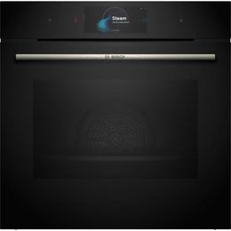 Bosch Dampfbackofen Serie 8 &raquo;HSG7584B1&laquo; mit Teleskopauszug nachr&uuml;stbar mit ecoClean Direct AirFry-Funktion schwarz Dampfbackofen