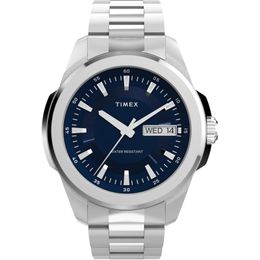 Timex Herren Quarzuhr &raquo;ESSEX&laquo; Armbanduhr, Herrenuhr, Edelstahlarmband, Datum, Leuchtzeiger