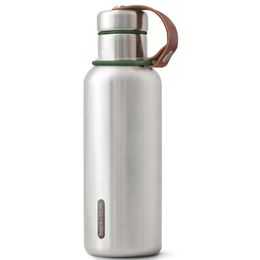 black+blum Isolierflasche &raquo;Insulated Bottle&laquo; Edelstahl, Tragschlaufe aus Kunstleder, 500 ml gr&uuml;n Edelstahl