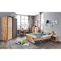 wimex Schreibtisch &raquo;Liverpool, Tisch im coolen Loft Style&laquo; mit Kufen aus Metall, 140/70/74 cm braun