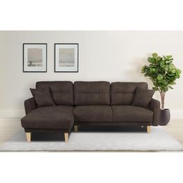Home Affaire Ecksofa &raquo;TRIPLO optionale Schlafsofa mit Bettkasten, Ma&szlig;e B/T/H: 234/164/89 cm&laquo; L-Form wahlweise mit Bettfunktion - Liegefl&auml;che 132x210 