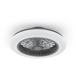 REALITY LEUCHTEN LED Deckenleuchte &raquo;Stralsund Deckenventilator&laquo; LED-Board 1 Stk. warmwei&szlig; - kaltwei&szlig; Deckenlampe, Ventilator, Fernbedienung, 