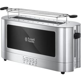 Russell Hobbs Toaster &raquo;Elegance 23380-56&laquo; 1 langer Schlitz 1420 W Glas/Edelstahl, inkl Br&ouml;tchenaufsatz, 6 Br&auml;unungsstufen silber Toaster