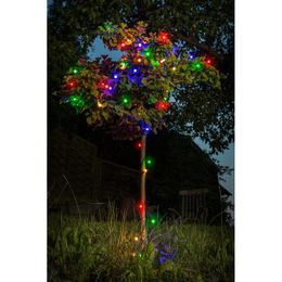 Konstsmide LED-Lichterkette 80 Stk.-flammig LED Globelichterkette, runde Dioden, 80 bunte Dioden schwarz