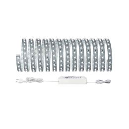 Paulmann LED-Streifen &raquo;MaxLED 500 Basisset 5m Daylight IP20 6500K 30W 230/24V 60VA Silber&laquo; 1 Stk.-flammig silber
