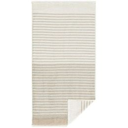 Egeria Handt&uuml;cher &raquo;Maris&laquo; Double Face mit Streifen, reine Baumwolle beige Walkfrottee, Obermaterial: 100% Baumwolle