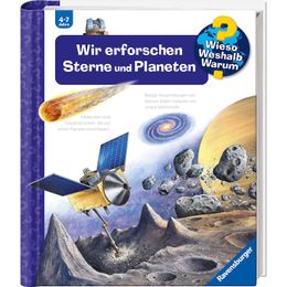 Ravensburger Kinderbuch &raquo;Wieso? Weshalb? Warum?, Sterne und Planeten&laquo; Made in Germany bunt Mit Bewegungsklappen k&ouml;nnen Kinder mit einem Rover auf dem Mars landen 