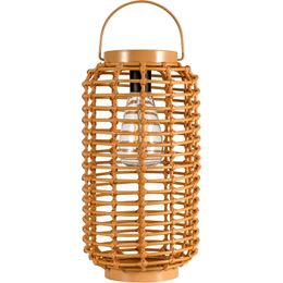 LED Laterne &raquo;Sunshine Darling Solarlaterne Beige Rattan/Metall/Kunststoff&laquo; Warmwei&szlig; Solar beige