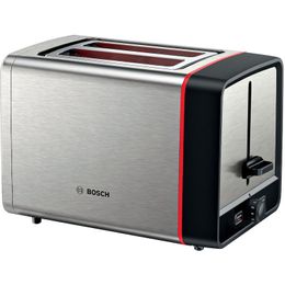 Bosch Toaster &raquo;MyMoment TAT6M420&laquo; 2 Schlitze f&uuml;r 2 Scheiben 970 W integr. Br&ouml;tchenaufsatz, Auftau-/Aufw&auml;rmfunktion, Brotzentrierung grau Toaster