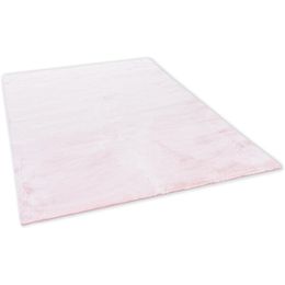 Gino Falcone Fellteppich &raquo;Kuschelteppich Chiara&laquo; rechteckig 30 mm H&ouml;he Kunstfell, Kaninchenfell-Haptik, besonders weicher Langflor rosa Polyester
