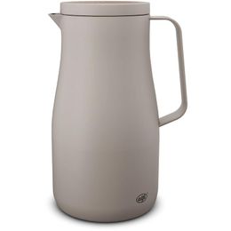 Alfi Isolierkanne &raquo;STUDIO TEA, aus doppelwandigem Edelstahl&laquo; 1 l 1 Stk. tlg. 12h hei&szlig; & 24h kalt, ergonomischer Griff, gro&szlig;e &Ouml;ffnung beige Edelstahl, 