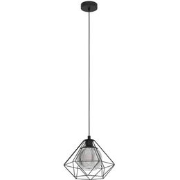 Eglo H&auml;ngeleuchte &raquo;VERNHAM Pendellampe, Stahl und Glas, E27, IP20, Esszimmerlampe, Lampe&laquo; E27 1 Stk. Pendelleuchte, Wohnzimmerlampe, H110 x &Oslash;32,50 cm,
