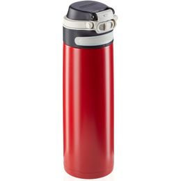 Leifheit Thermoflasche &raquo;Flip&laquo; 600 ml rot Edelstahl, Polypropylen (PP), Silikon