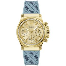 Guess Damen Multifunktionsuhr &raquo;CHARISMA&laquo; Armbanduhr, Quarzuhr, Damenuhr blau