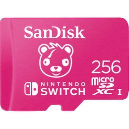 Sandisk Speicherkarte &raquo;microSDXC -Karte f&uuml;r Nintendo Switch Fortnite Edition&laquo; (256 GB 100 MB/s Lesegeschwindigkeit) pink Eingeschr&auml;nkte Langzeitgarantie