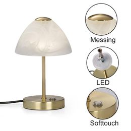 REALITY LEUCHTEN LED Tischleuchte &raquo;Queen&laquo; LED-Board 1 Stk. Warmwei&szlig; Tischlampe mit 4 fach TOUCH-Dimmer in klassischem Design gold