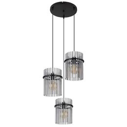 Globo LIGHTING Pendelleuchte &raquo;GORLEY&laquo; E27 1 Stk. Design Glasst&auml;be, Deckenlampe, Wohnzimmer, Esszimmer, H&auml;ngelampe schwarz