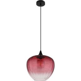 Globo LIGHTING Pendelleuchte &raquo;SANDER&laquo; E27 1 Stk. Gl&auml;ser, H&auml;ngeleuchte, Wohnzimmer, Esstisch rot