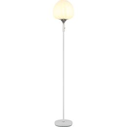 Globo LIGHTING Stehlampe &raquo;MAXY&laquo; E27 1 Stk. Stehleuchte/Glas opal/Glas Dekorillen/wei&szlig;/Wohnzimmer/Schlafzimmer