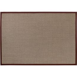 Dekowe Sisalteppich &raquo;Brasil&laquo; rechteckig 6 mm H&ouml;he Flachgewebe, Obermaterial: 100% Sisal, mit Bord&uuml;re, Wohnzimmer braun Sisal