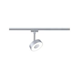 Paulmann Schienensystem-Leuchten &raquo;URail Schienenspot Circle Einzelspot 222lm 5,3W 2700K 230V Chrom matt&laquo; LED-Modul 1 Stk. Warmwei&szlig; dimmbar, Einzelspot grau