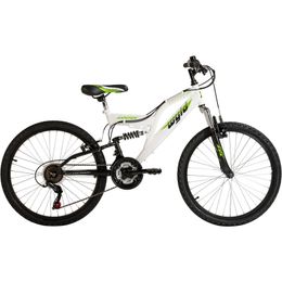 WYLD Kinderfahrrad &raquo;Kinder-Mountainbike Fully 24'' Zodiac wei&szlig; 18 G&auml;nge RH 38 cm&laquo; 18 Gang Kettenschaltung wei&szlig; Kinderfahrrad