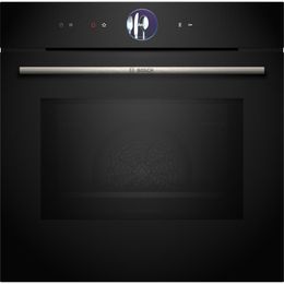 Bosch Backofen mit Mikrowelle Serie 8 &raquo;HMG776NB1&laquo; mit 1-fach-Teleskopauszug Air Fry f&uuml;r knusprige Lebensmittel & automatische Selbstreinigung schwarz 
