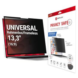 Displex Displayschutzfolie &raquo;Privacy Safe&laquo; universal, 16:9, Blickschutzfolie, Schutzfolie, Bildschirmschutz schwarz Kunststoff Praktisches Filz-Sleeve: sichere