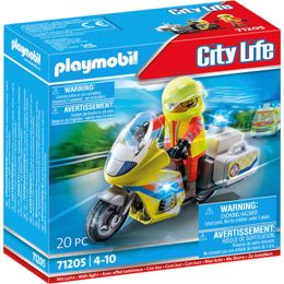 Playmobil Konstruktions-Spielset &raquo;Notarzt-Motorrad mit Blinklicht (71205), My City Life&laquo; mit Lichtmodul; Made in Europe bunt Konstruktions-Spielset