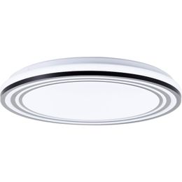 BRELIGHT LED Wandleuchte &raquo;Kobana&laquo; 1 Stk. warmwei&szlig; - kaltwei&szlig; D 49 cm, 3800 lm, 3000-6500 K, dimmbar, CCT, schwarz/wei&szlig; schwarz