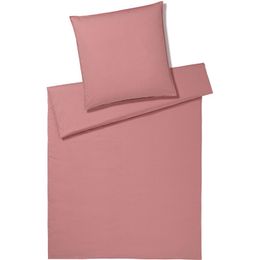Elegante Bettw&auml;sche &raquo;Crisp&laquo; 2 Stk. angenehmes Hautgef&uuml;hl rosa Washed Cotton, Obermaterial: 100% Baumwolle