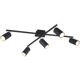 Trio Leuchten Deckenleuchte &raquo;Marley&laquo; GU10 Deckenlampe, schwenkbar, Leuchmittel tauschbar schwarz