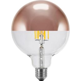 Segula LED-Leuchtmittel &raquo;LED Globe 125 Spiegelkopf Gold&laquo; E27 Warmwei&szlig; dimmbar, E27, Globe 125 Spiegelkopf, 2700K braun