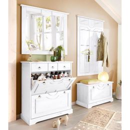 OTTO home Garderoben-Set &raquo;Klera&laquo; Set, 4 Stk. tlg. wei&szlig; Massivholz