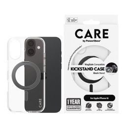 CARE by PanzerGlass Handyh&uuml;lle &raquo;Kickstand Case f&uuml;r Apple iPhone 16&laquo; Backcover, Schutzh&uuml;lle, Handyschutzh&uuml;lle, Case, Schutzcase, sto&szlig;fest schwarz 