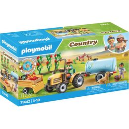 Playmobil Konstruktions-Spielset &raquo;Traktor mit Anh&auml;nger und Wassertank (71442), Country&laquo; teilweise aus recyceltem Material; Made in Germany bunt Konstruktions-