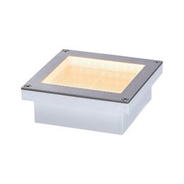 Paulmann LED Einbauleuchte &raquo;Brick IP67 eckig 100x100mm 1W 18lm 230V Edelstahl&laquo; 1 Stk. Warmwei&szlig; Bodeneinbauleuchte Smart Home Zigbee 3.0, Insektenfreundlich 