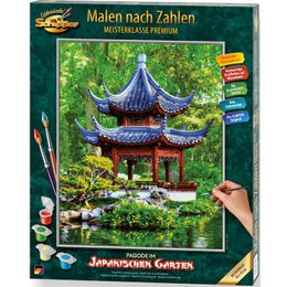 Schipper Malen nach Zahlen &raquo;Meisterklasse Premium - Pagode im japanischen Garten&laquo; Made in Germany bunt